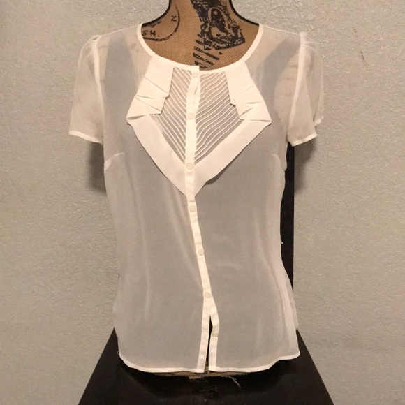 East 5th | Tops | East 5th White Transparent Blouse | Poshmark